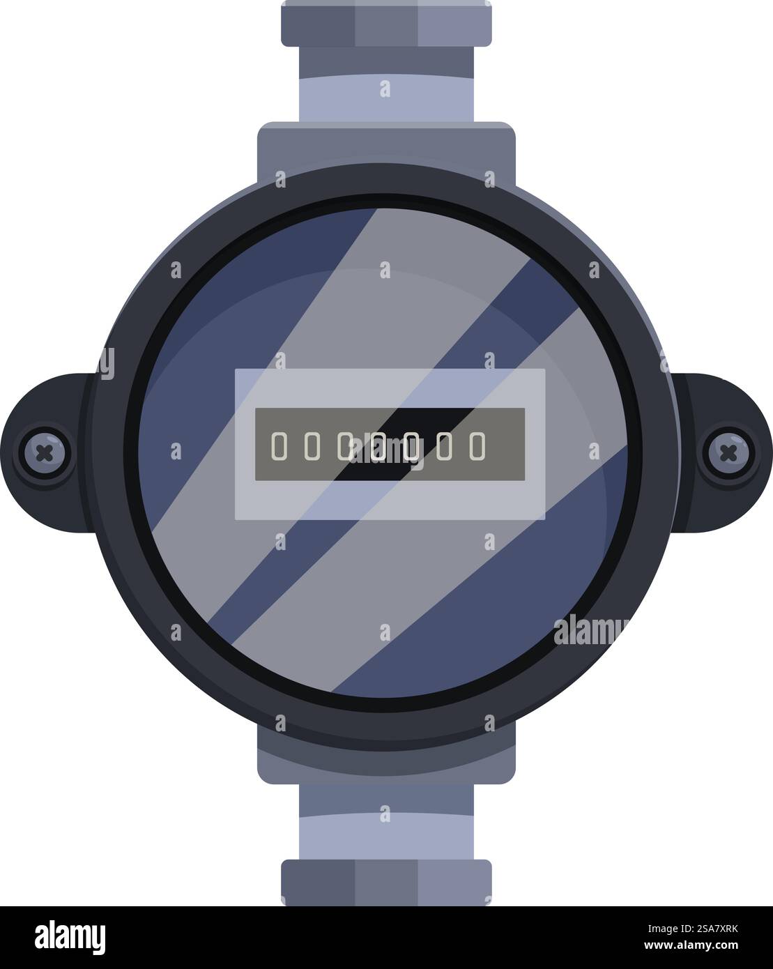 Water meter is showing zero consumption measuring water usage with its ...