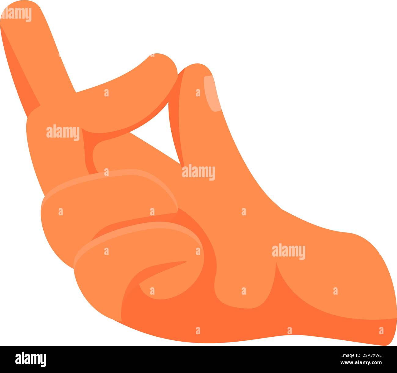 Cartoon hand making a gesture with index finger and thumb close ...