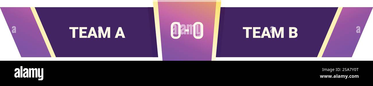 Scoreboard is displaying the names of two teams competing against each ...