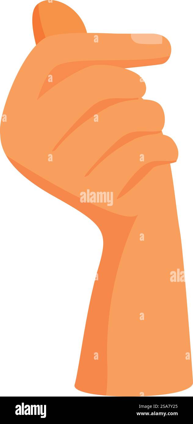 Hand is gesturing, with thumb and index finger nearly touching, to ...