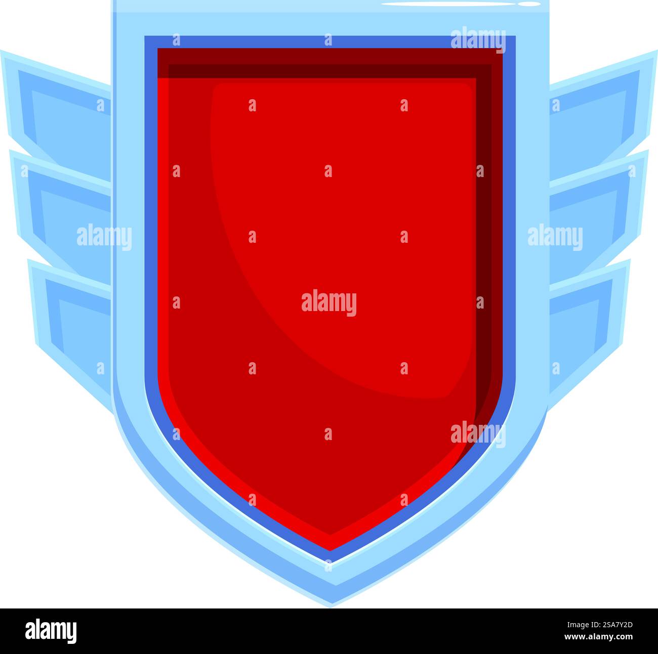 Classic red and silver shield embodying strength and protection. Red ...