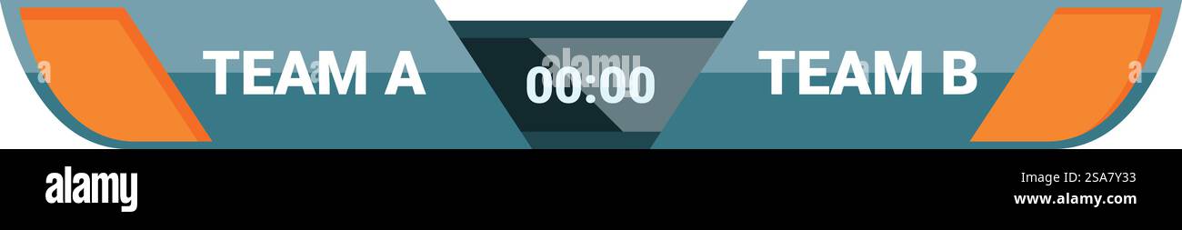 Digital scoreboard is showing the time elapsed and team names, perfect ...