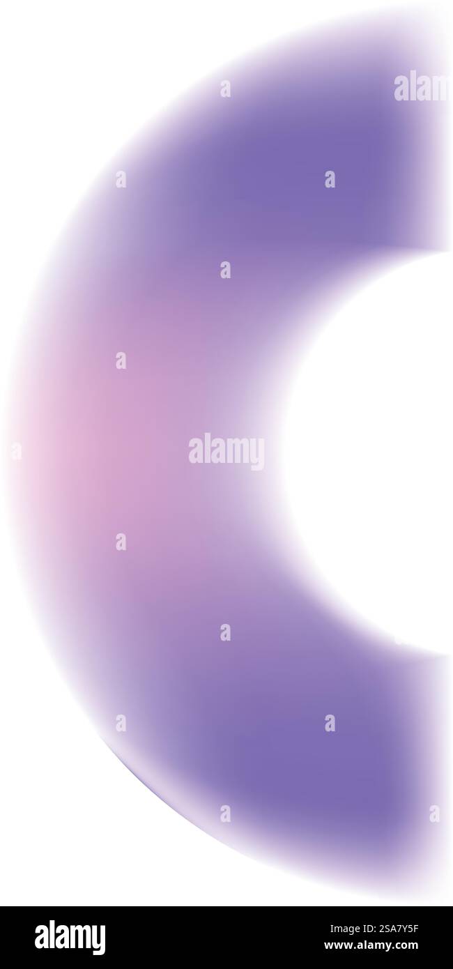 Blurred arc shape is created by an abstract purple and pink gradient ...