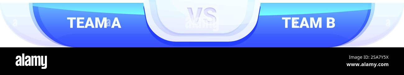 Versus screen showing team a against team b in blue and white. Versus ...