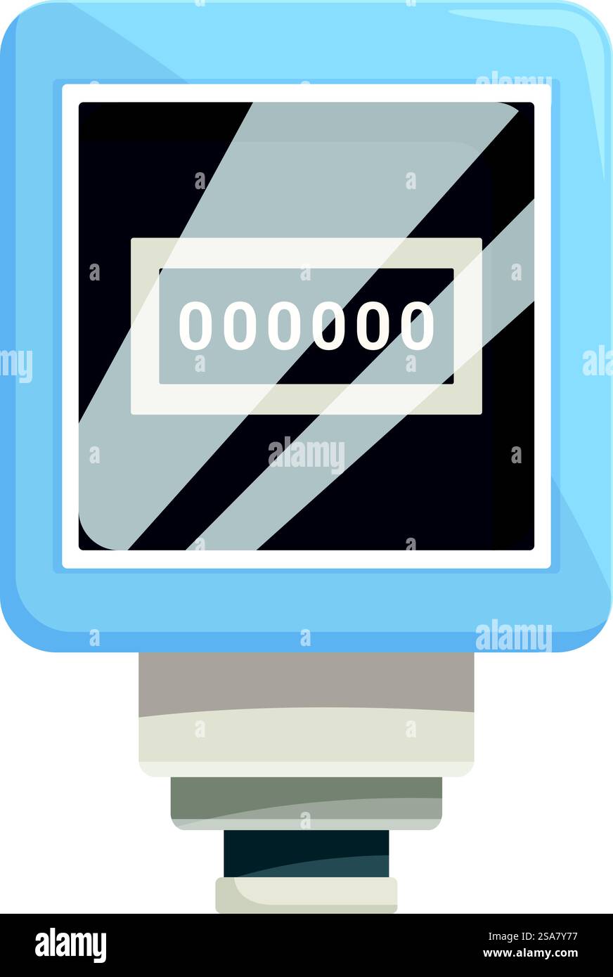 Electric meter is showing energy consumption data on display. Electric ...