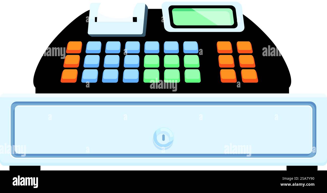 Electronic cash register showing increasing sales in retail store ...