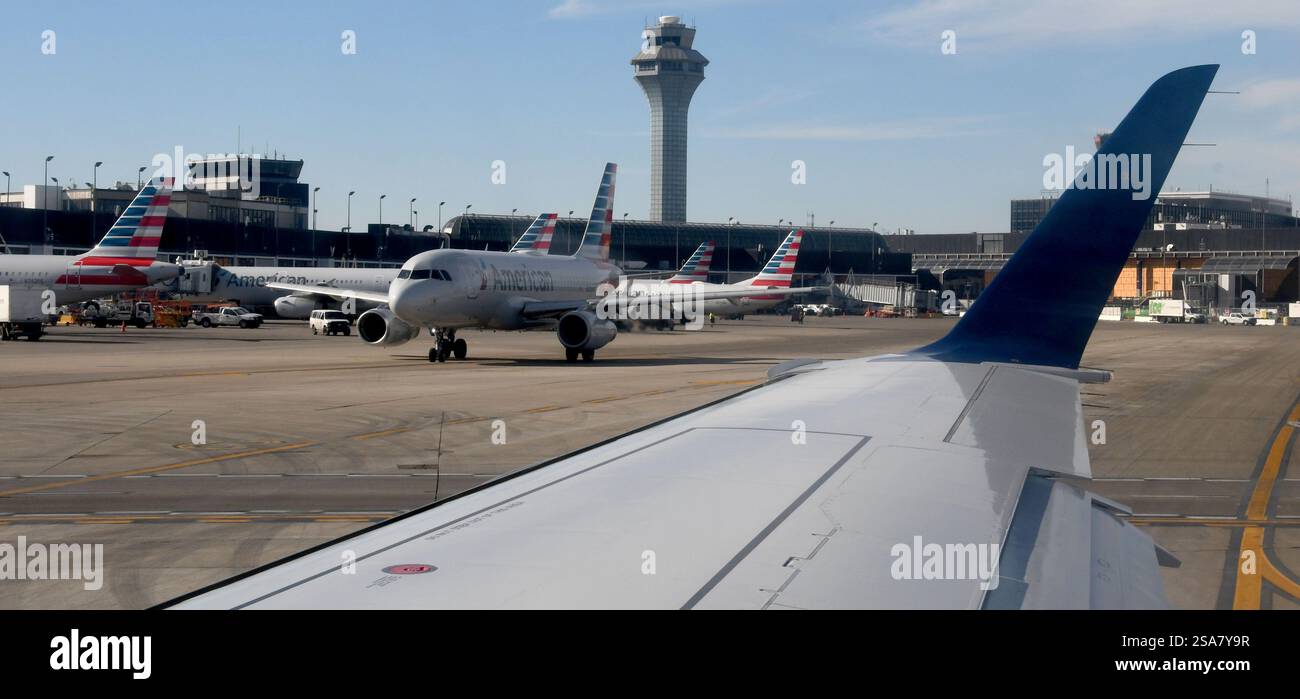 Chicago, Illinois, USA. 28th Jan, 2025. An American Airlines plane is ...