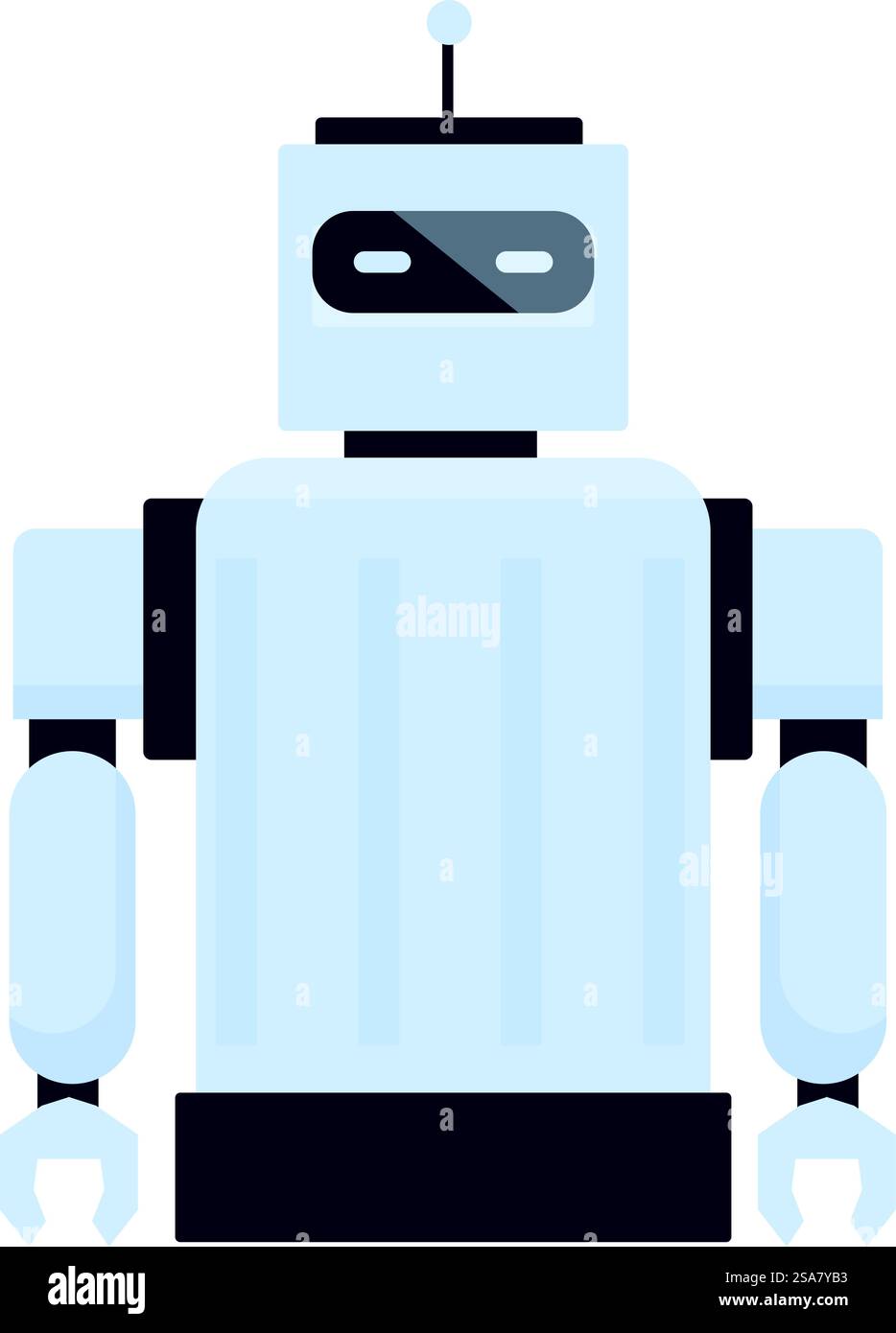 Modern robot standing with its arms down at its sides. Modern robot ...