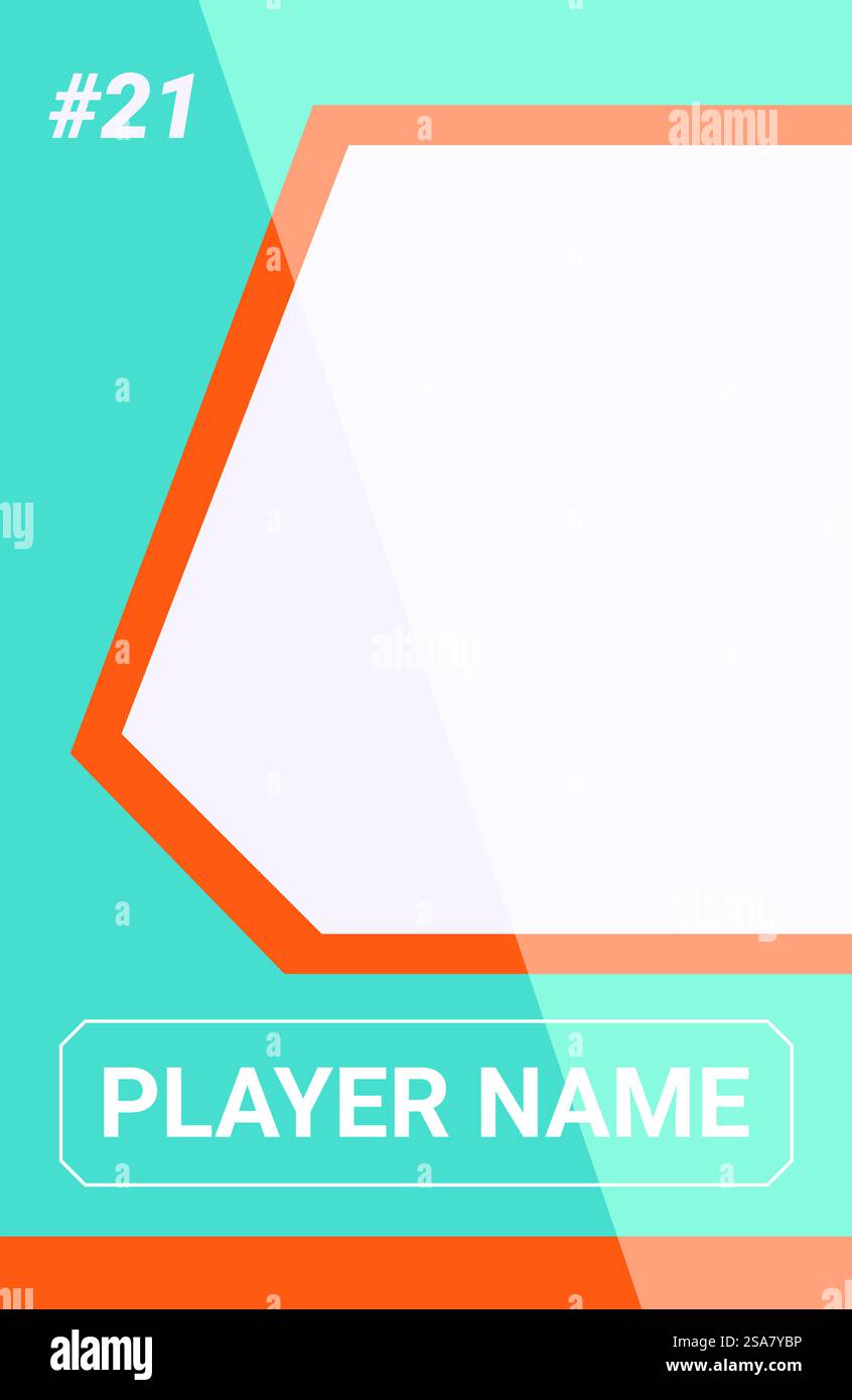 Modern trading card template is featuring geometric shapes and a sleek ...