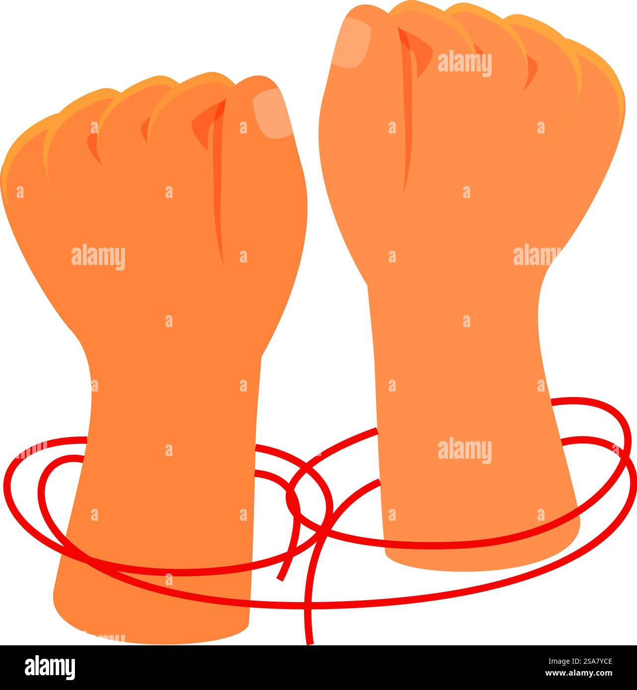 Two hands are clenching their fists, showing strength and connection ...