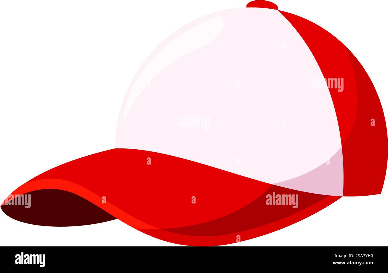 Red and white baseball cap is lying on a surface, waiting to be worn ...