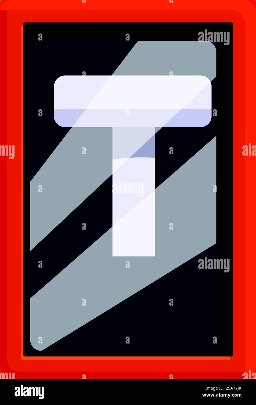 Red emergency box mounted on a wall, featuring a glass protected hammer ...