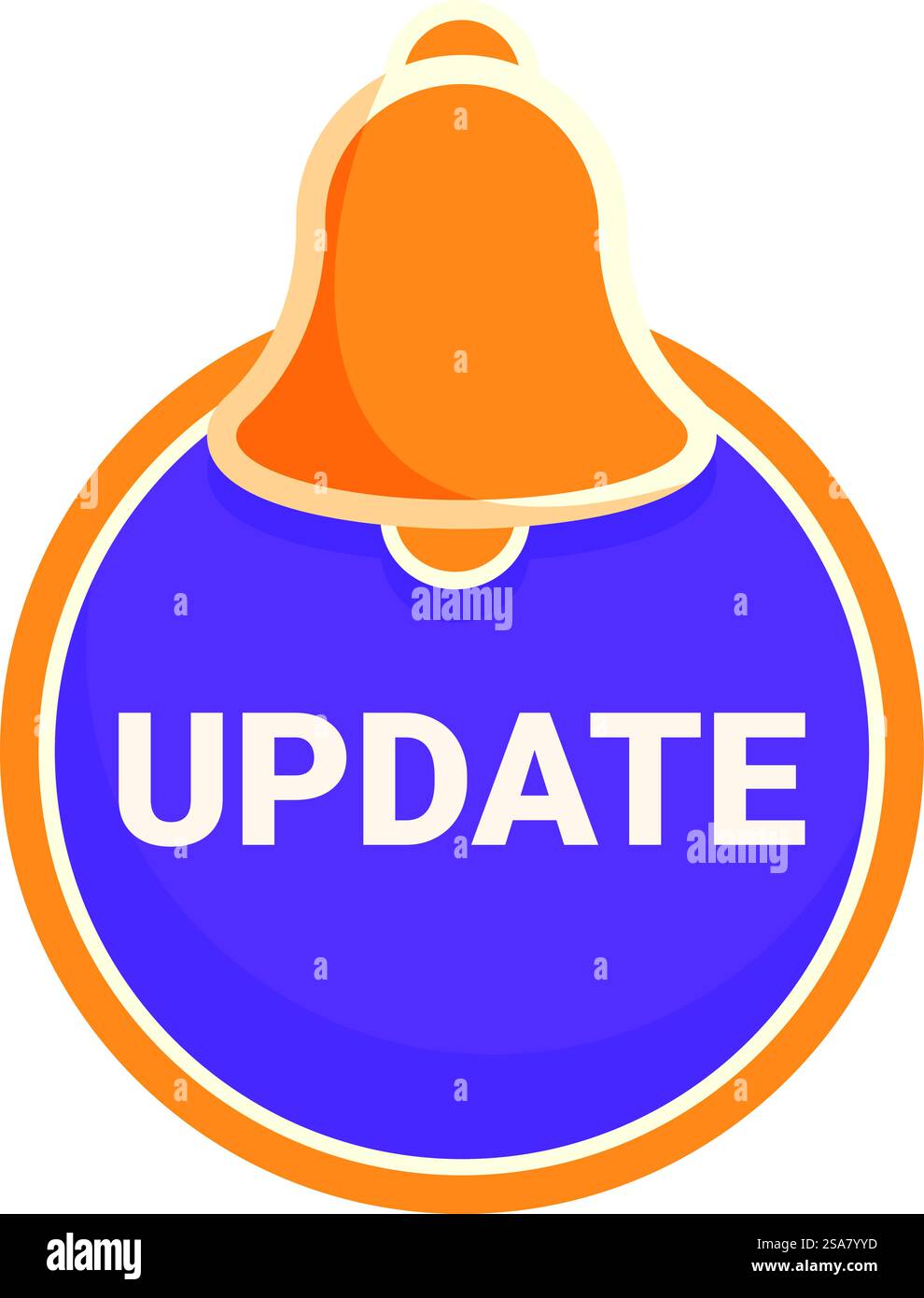 Notification bell is ringing on a purple button to let you know about a ...