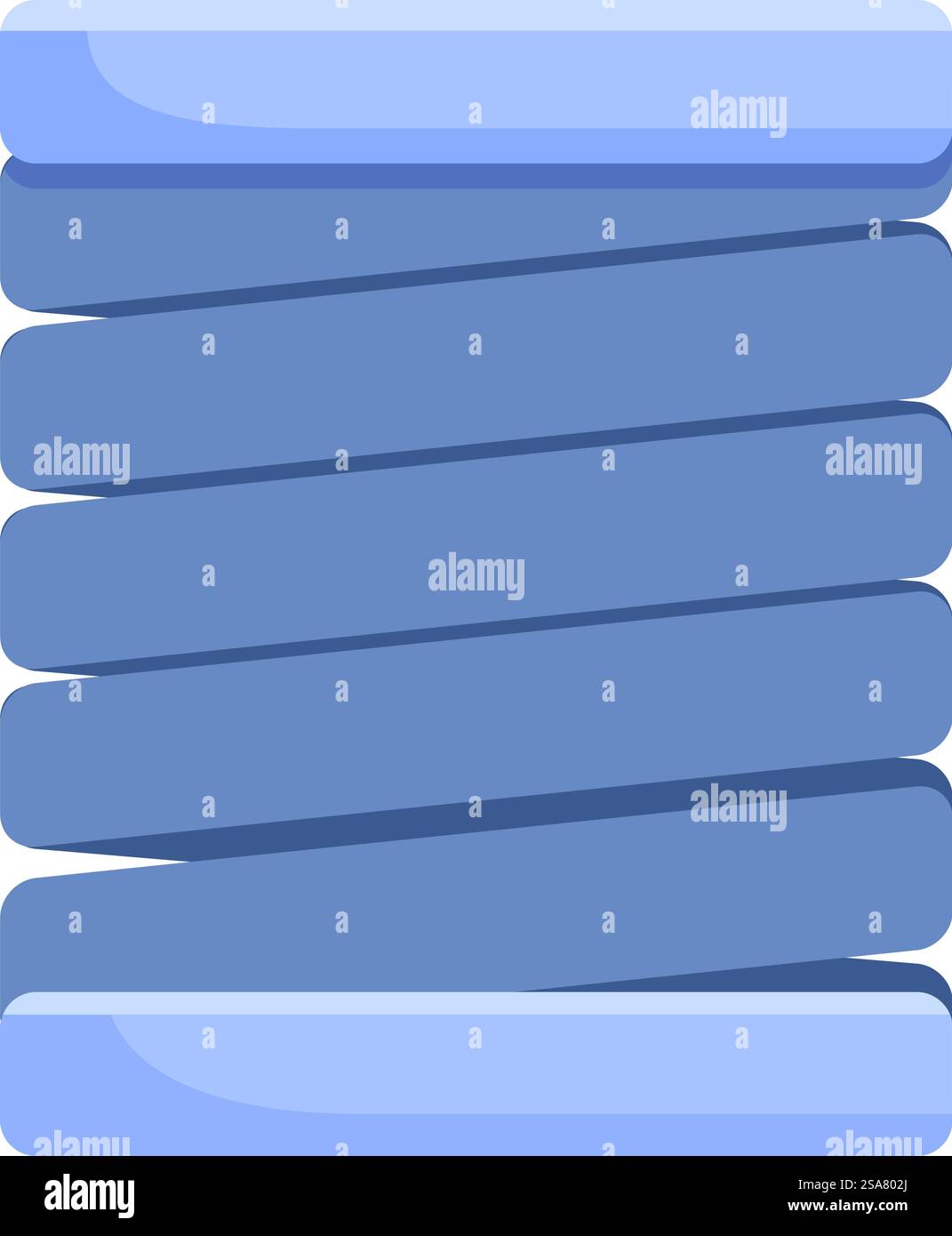 Cartoon icon of metal spiral spring expanding and compressing. Elastic ...