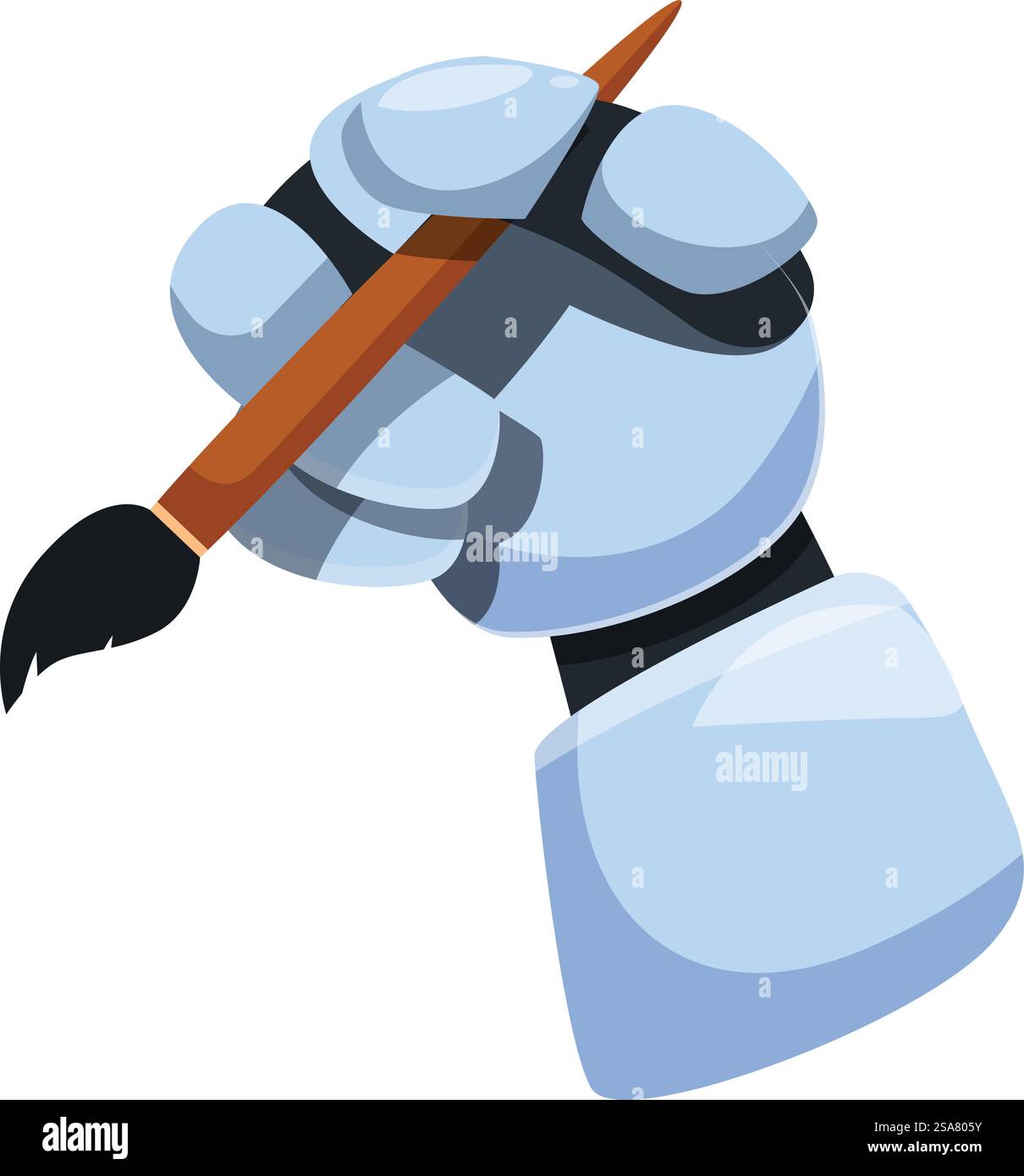 Robotic arm holding paintbrush depicting innovative technology and ...