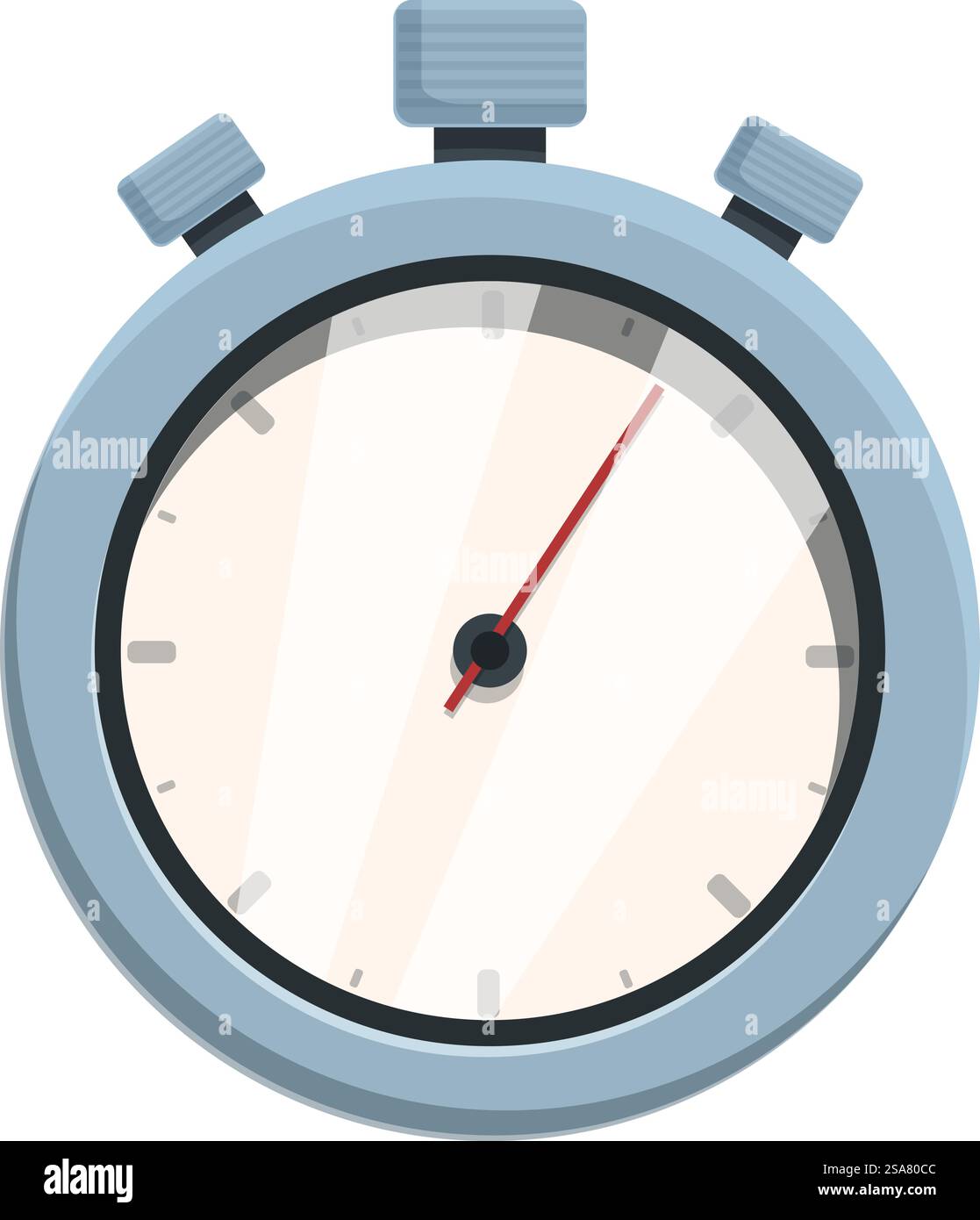 Classic analog stopwatch with a red hand is ticking, indicating the ...