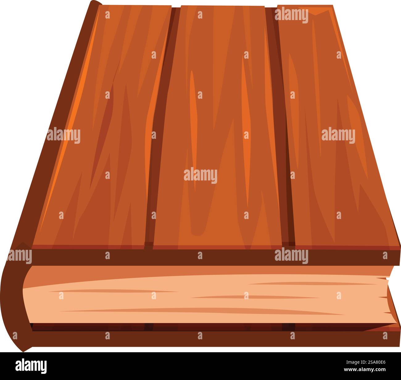 Big old book with a wooden cover is lying closed. Big old book with ...