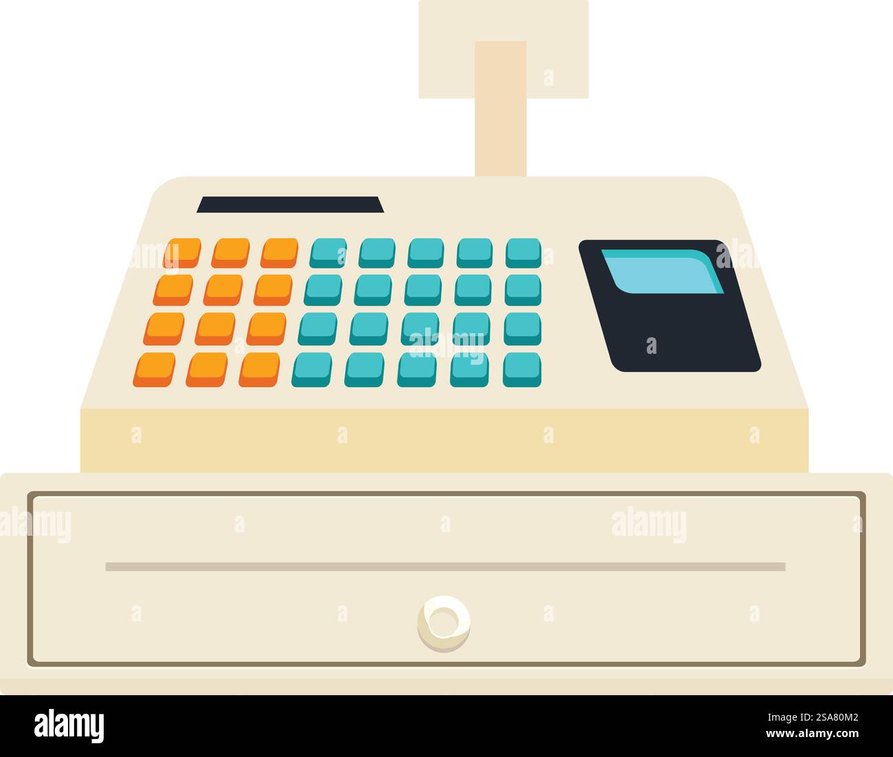 Cash register showing electronic finance transaction concept. Cash ...