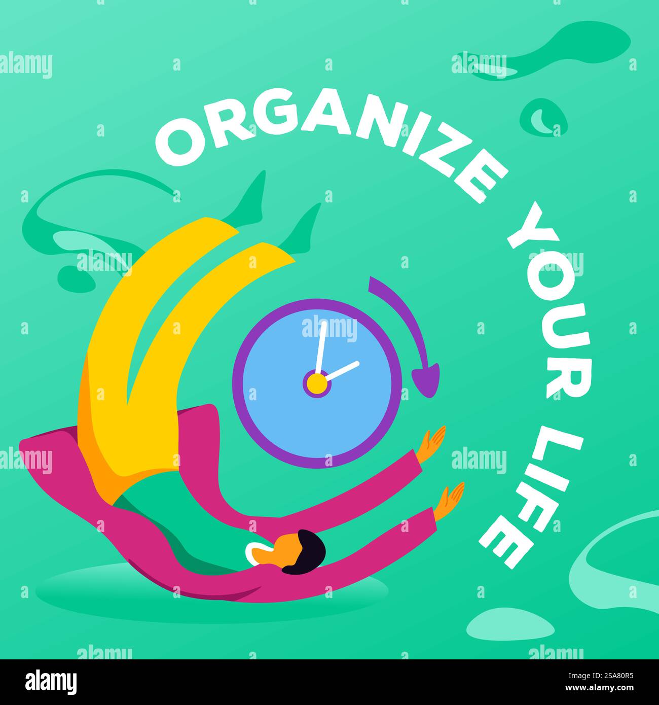Motivation to change and organize your life. Time management and planning, setting goals and ...