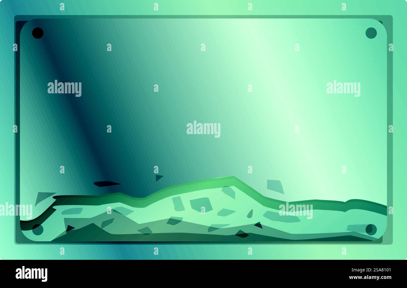 Empty metal container is collecting flood water and debris. Empty metal ...