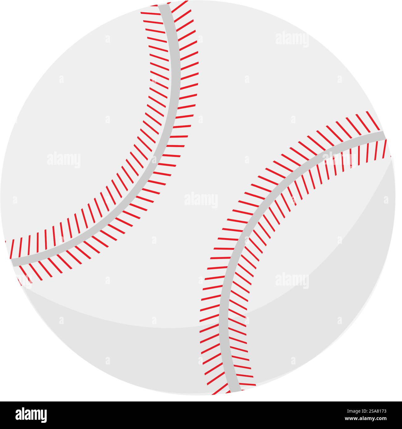Playing baseball game using sports equipment. Isolated ball for pitcher ...