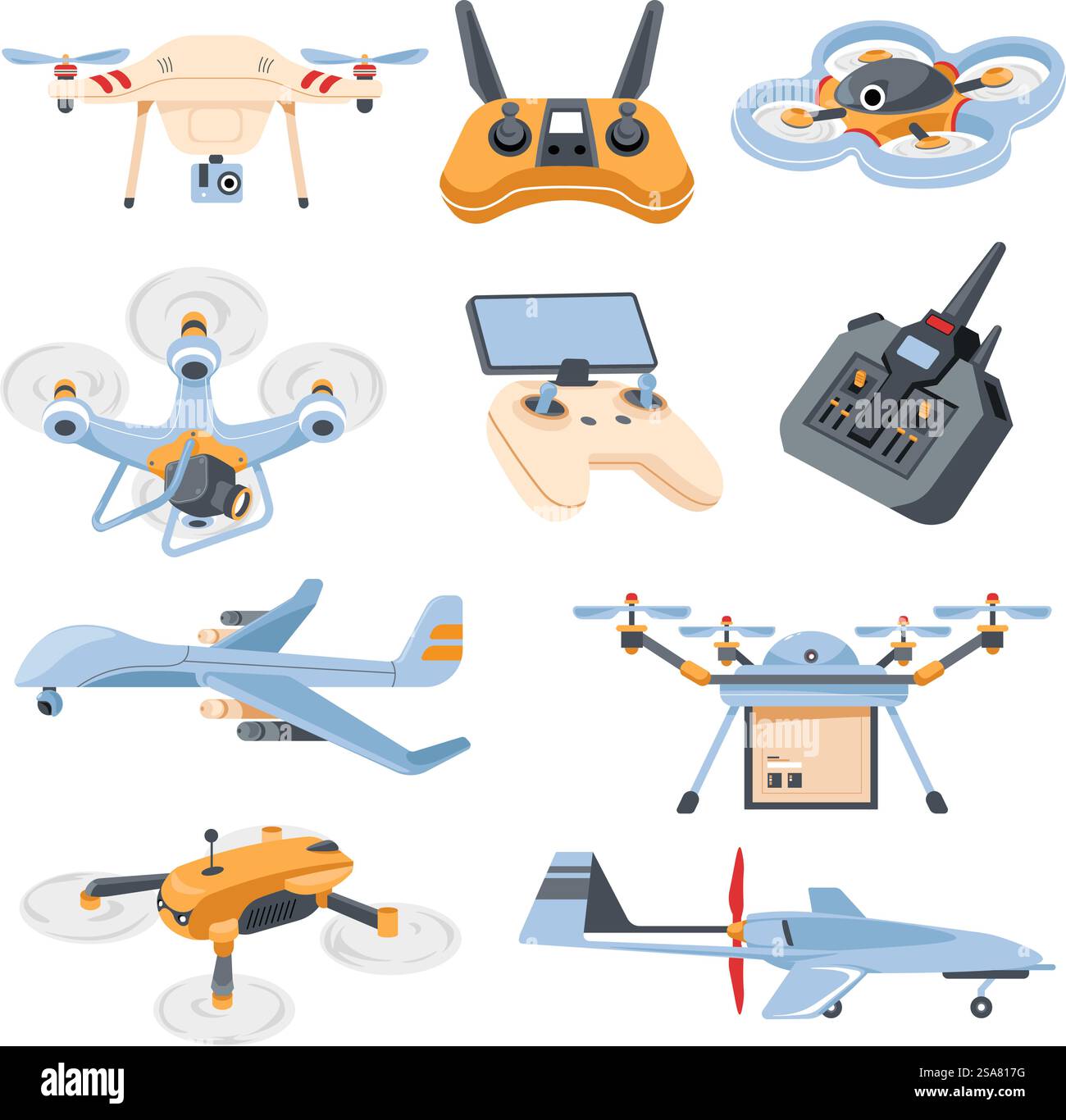 Variety of drones and unmanned aerial vehicle hi-res stock photography ...