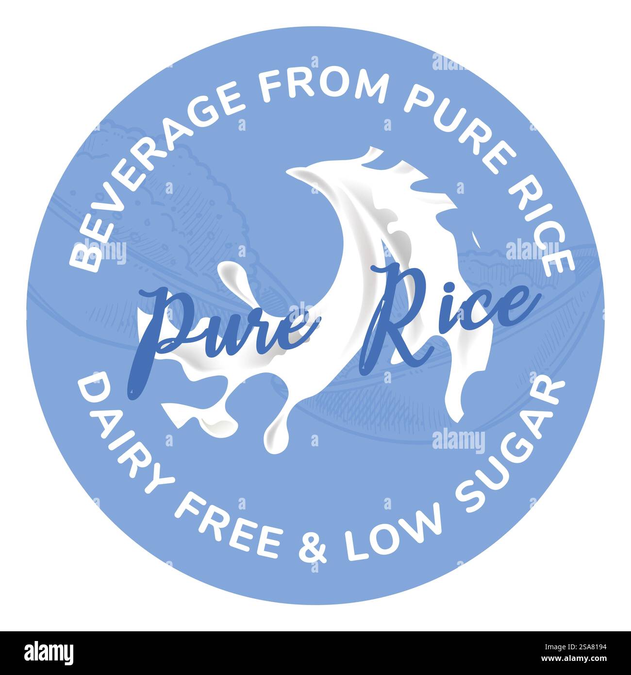 Pure rice plant based milk, beverage for dieting and nourishment. Tasty ...