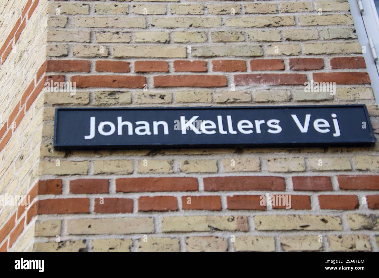 Copenhagen, Denmark. 29th Jan, 2024. A street name sign with ...