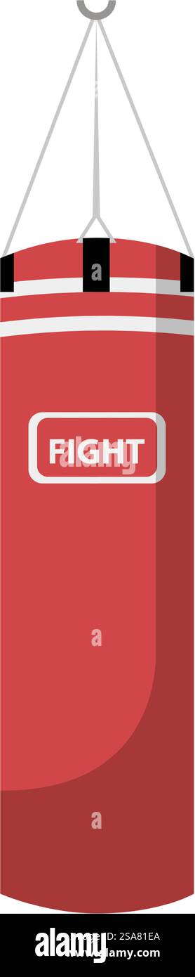 Isolated fighting bag hanging on thread sparring hi-res stock ...