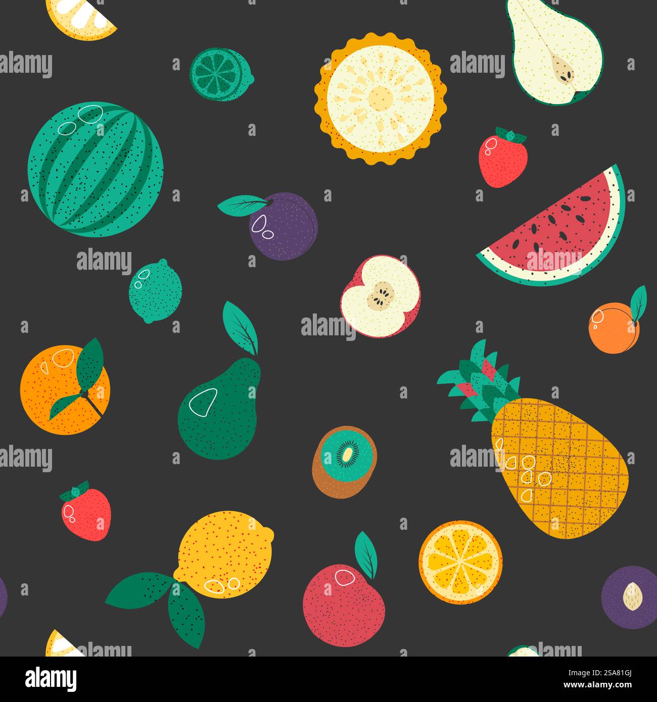 Summer harvested products watermelon and pear hi-res stock photography ...