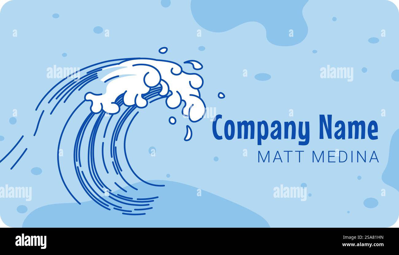 Company name and owners information card or typography hi-res stock ...