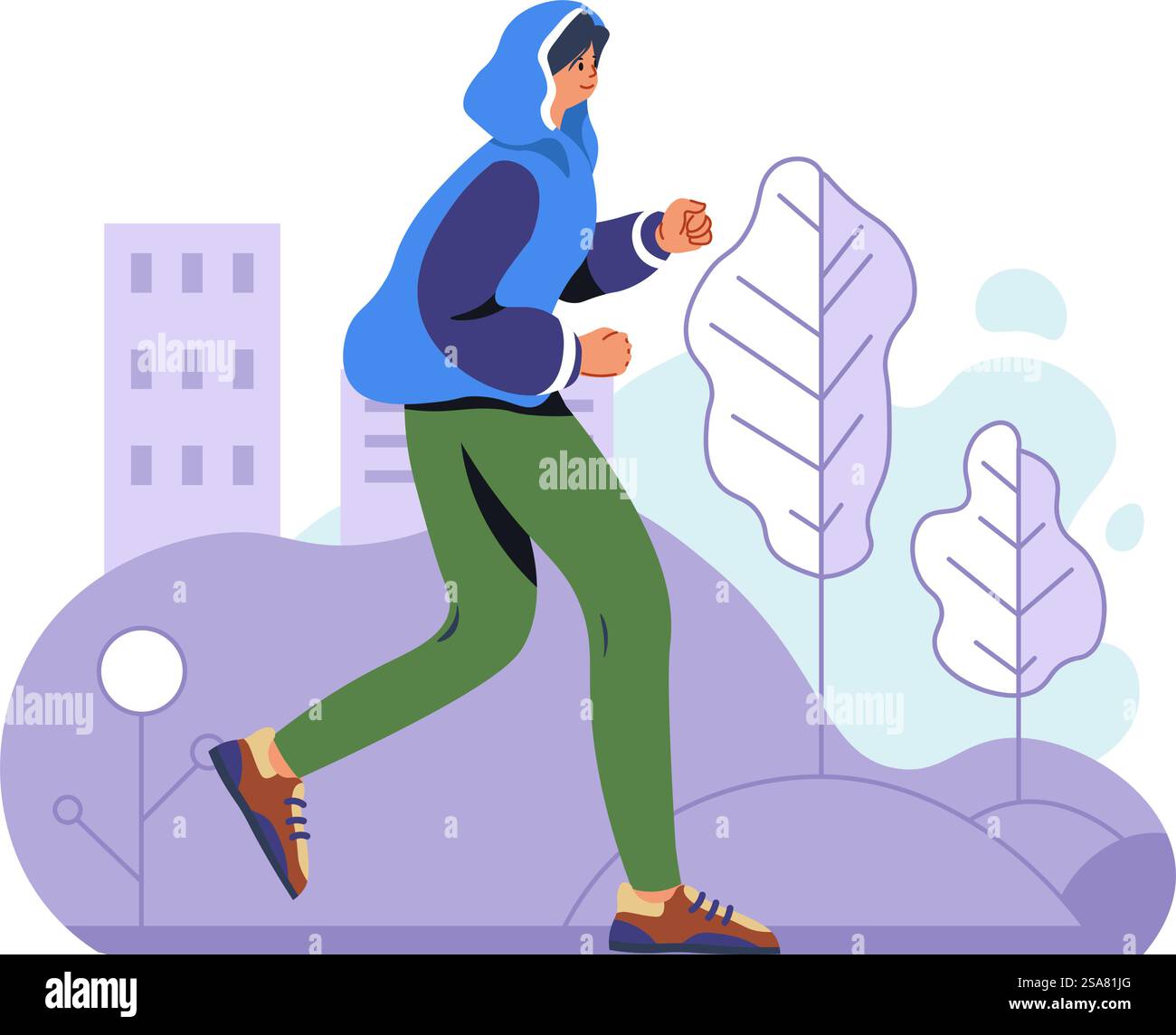 Female character working out and keeping fit hi-res stock photography ...