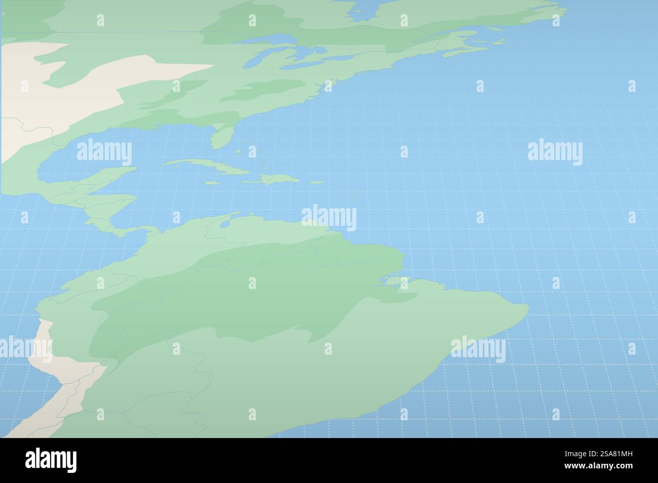 Trinidad and Tobago highlighted on a detailed map, geographic location ...
