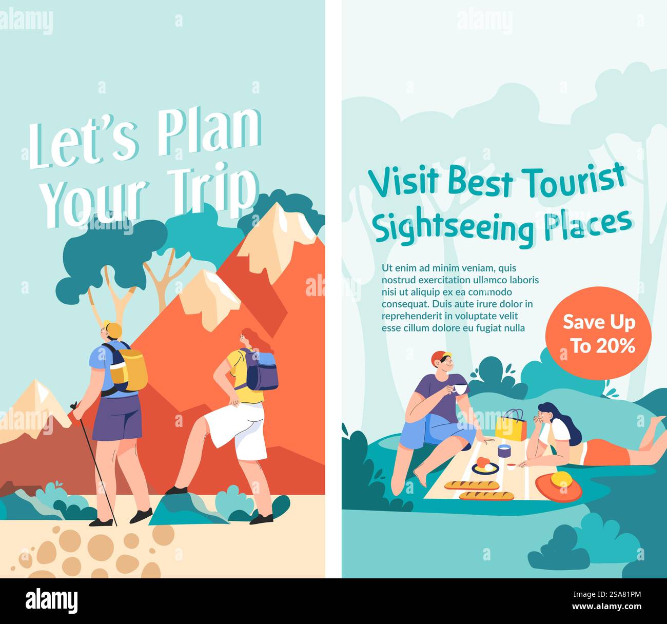Trip planning in picnic Stock Vector Images - Alamy