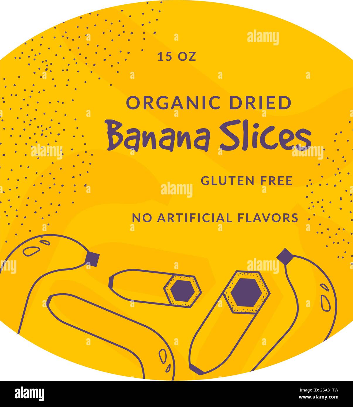 Organic dried gluten free fruits, banana slices with no artificial ...