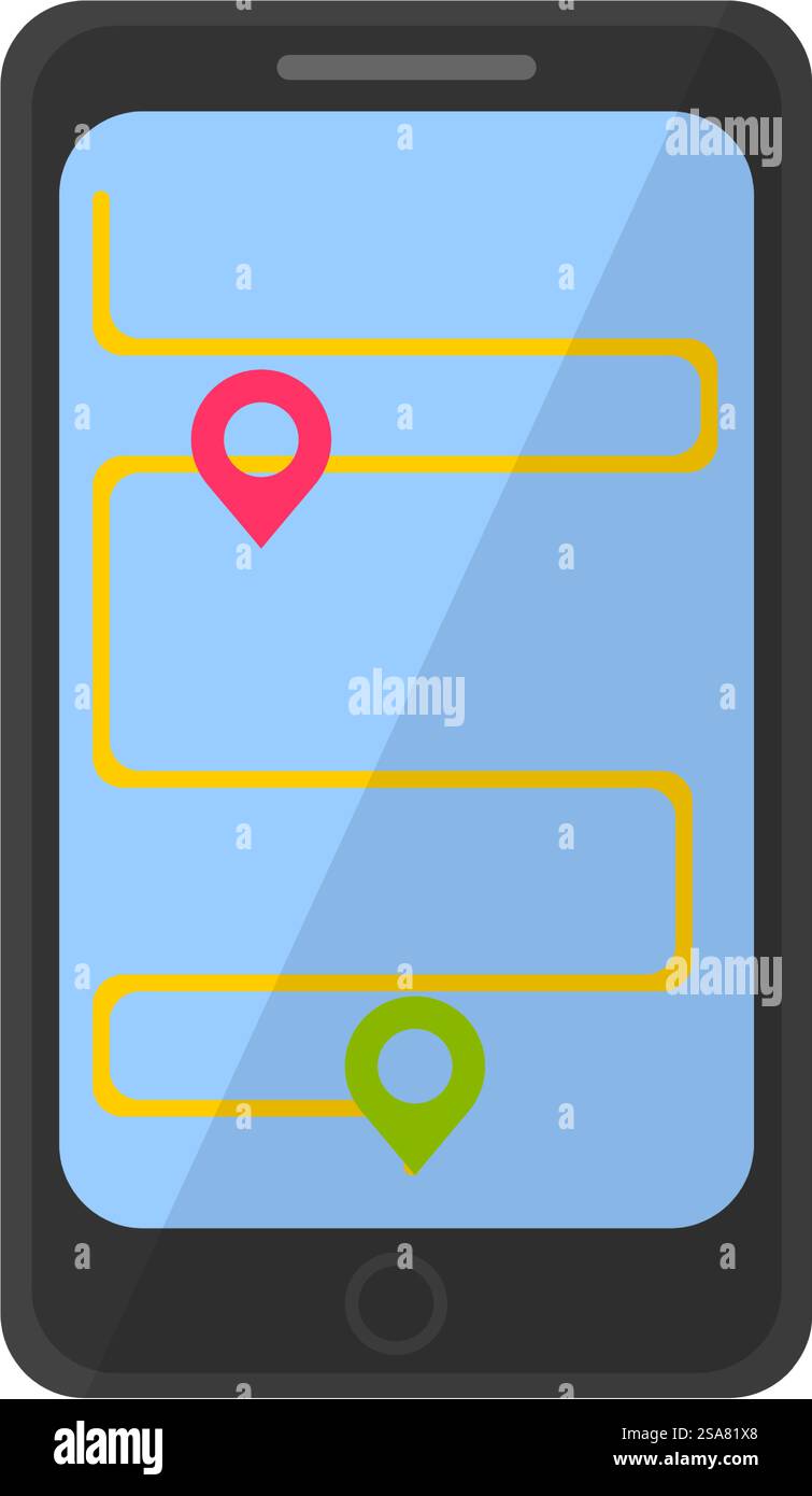 Running application for smartphones of runners, isolated phone with ...