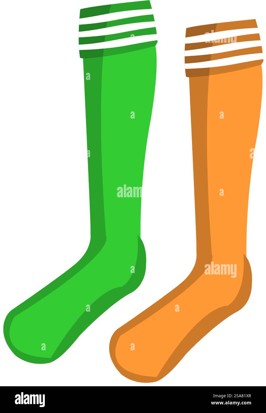 Long socks with colors of team for players of football hi-res stock ...