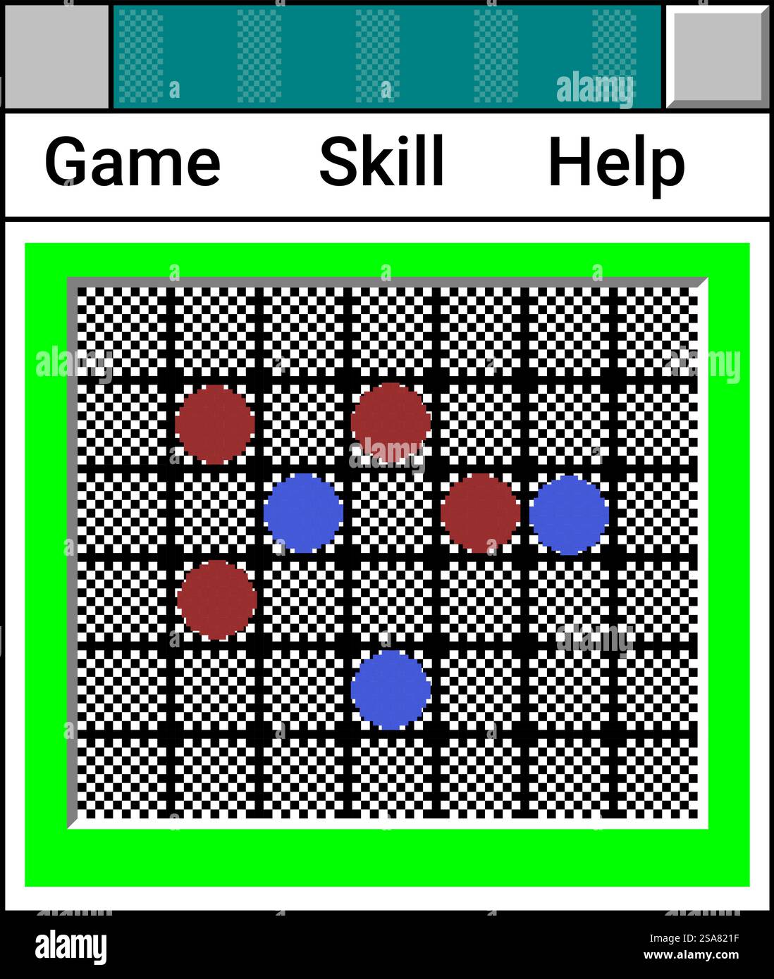Old school game for retro operational system. Isolated window with ...