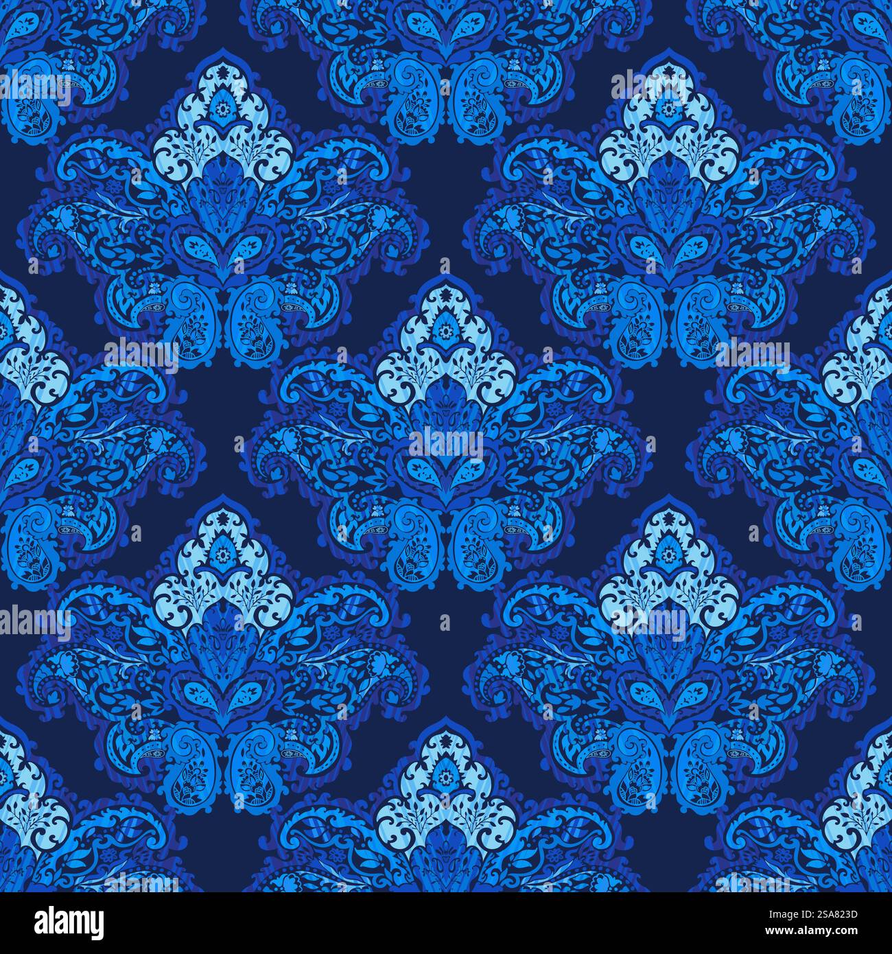 Flourishing paisley design with flourishing and branches hi-res stock ...
