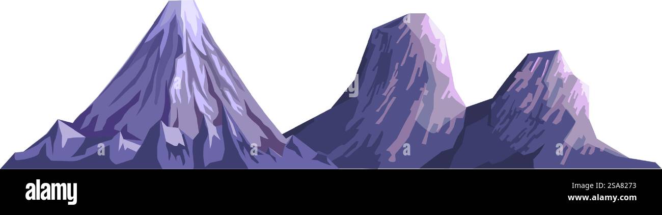 Mountains scenery, high rocks and hills nature scene. Wilderness and ...