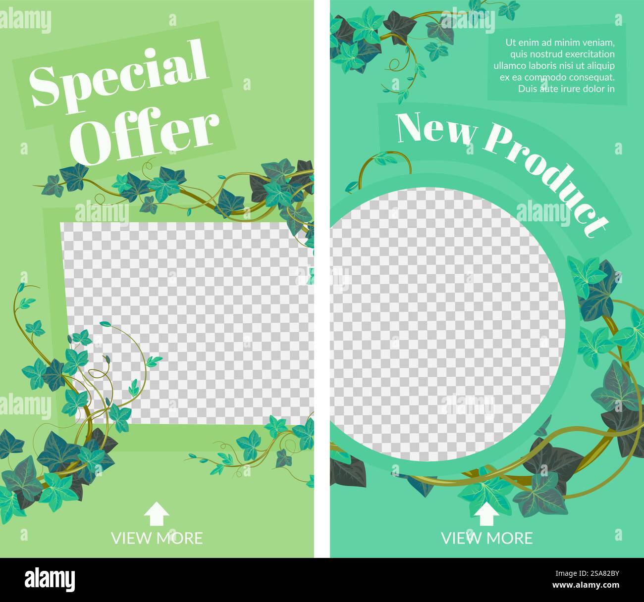 Promotional banner with frames and transparent background. Special ...