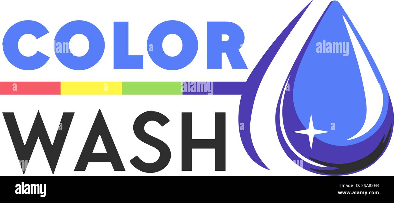 Laundry detergent icon with sparkling drop of water. Package design ...