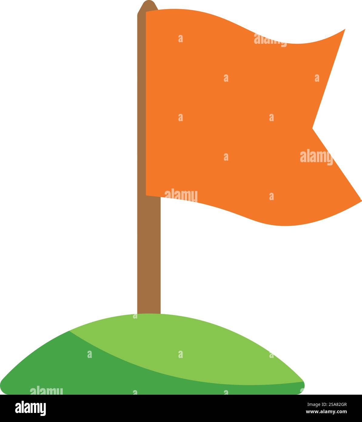 Flag pole hill trail Stock Vector Images - Alamy