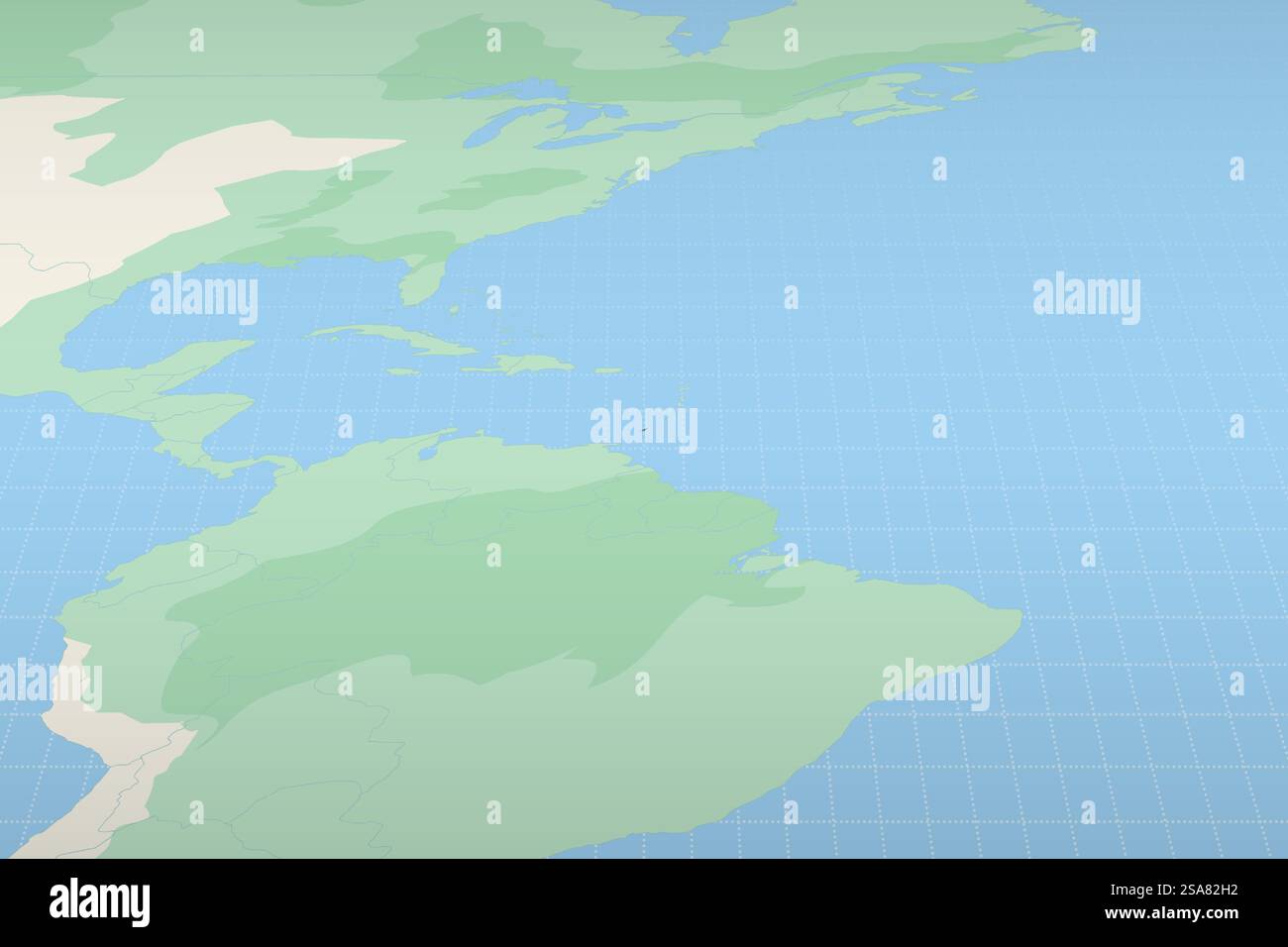 Grenada highlighted on a detailed map, geographic location of Grenada ...