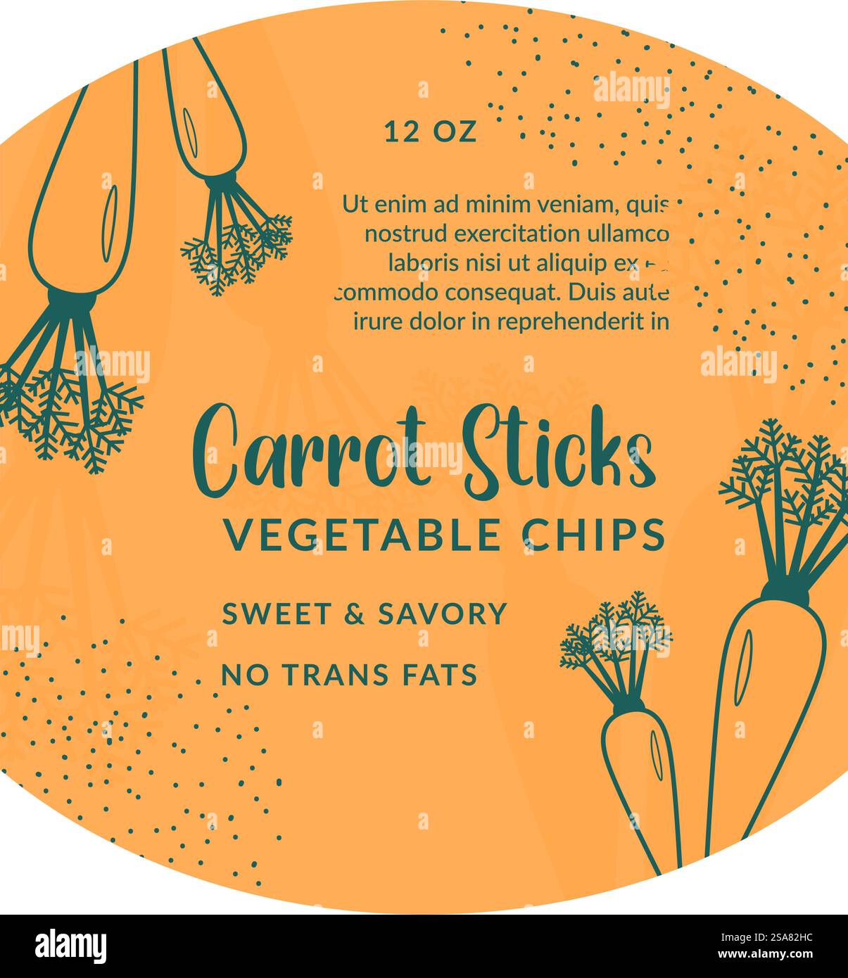 Sweet and savory carrot sticks, vegetable chips snack and meal for ...