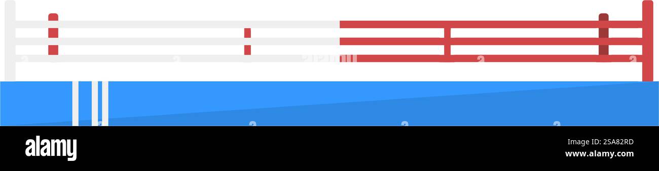 Fighting arena for boxers or wrestlers, fighters and athletes. Isolated ...