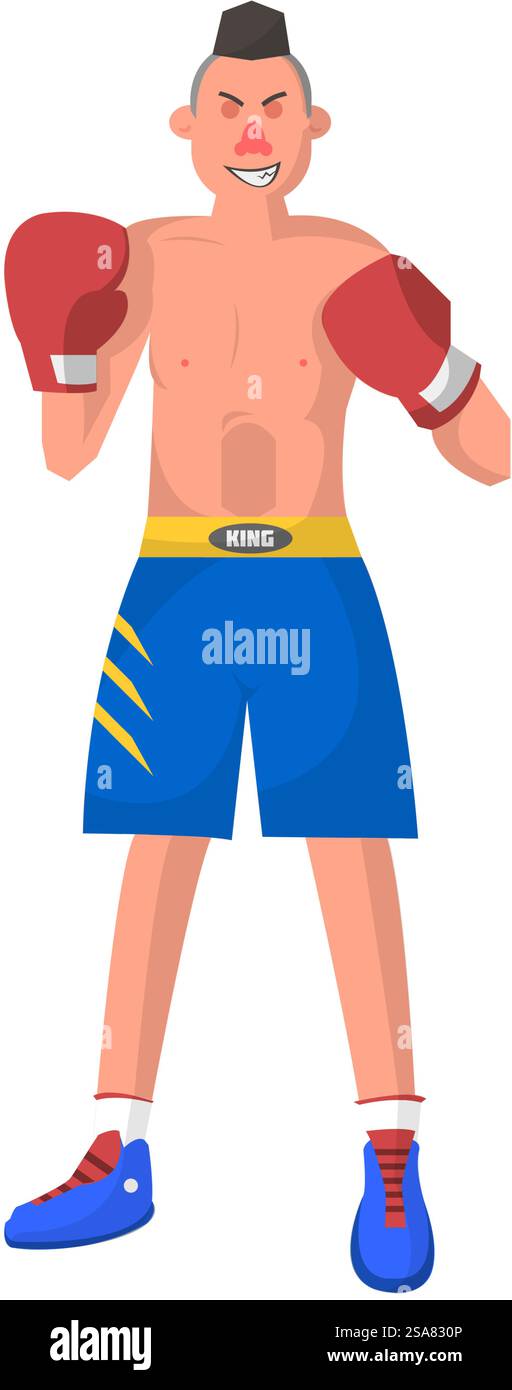 Boxing match personage wearing sports suit hi-res stock photography and ...