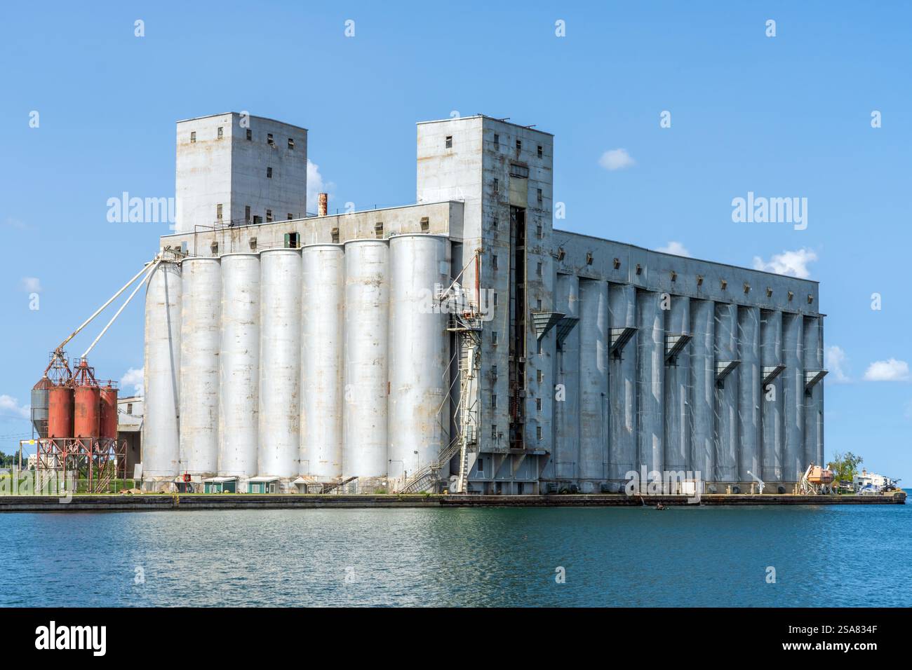 Grain elevators located on the waterfront in Owen Sound Ontario Canada ...