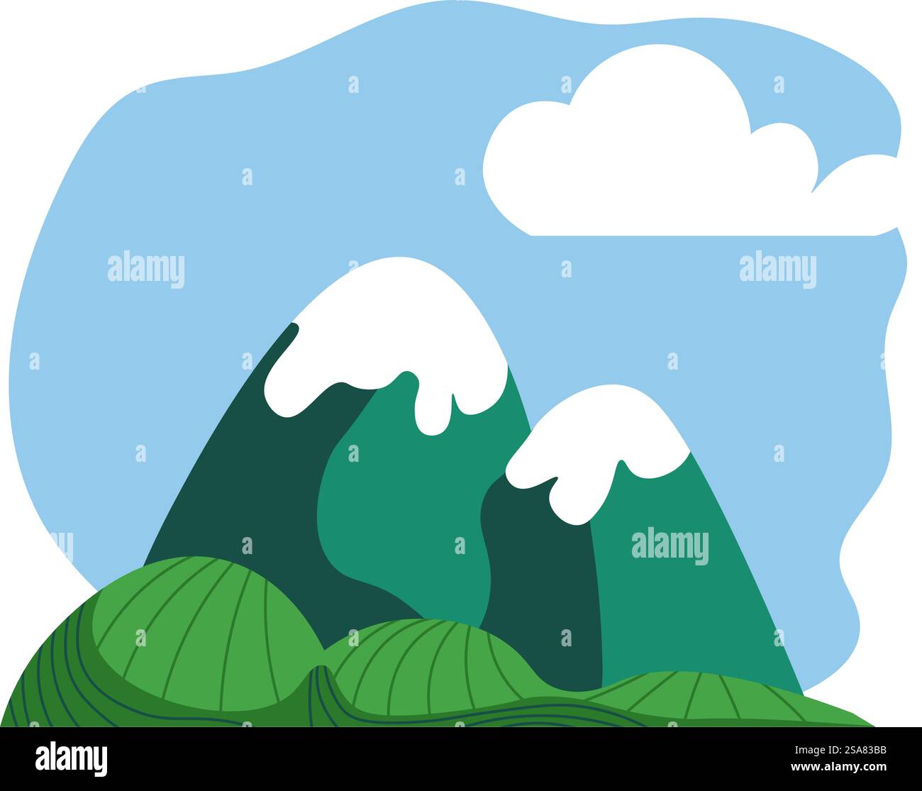 Snowy summits Stock Vector Images - Alamy