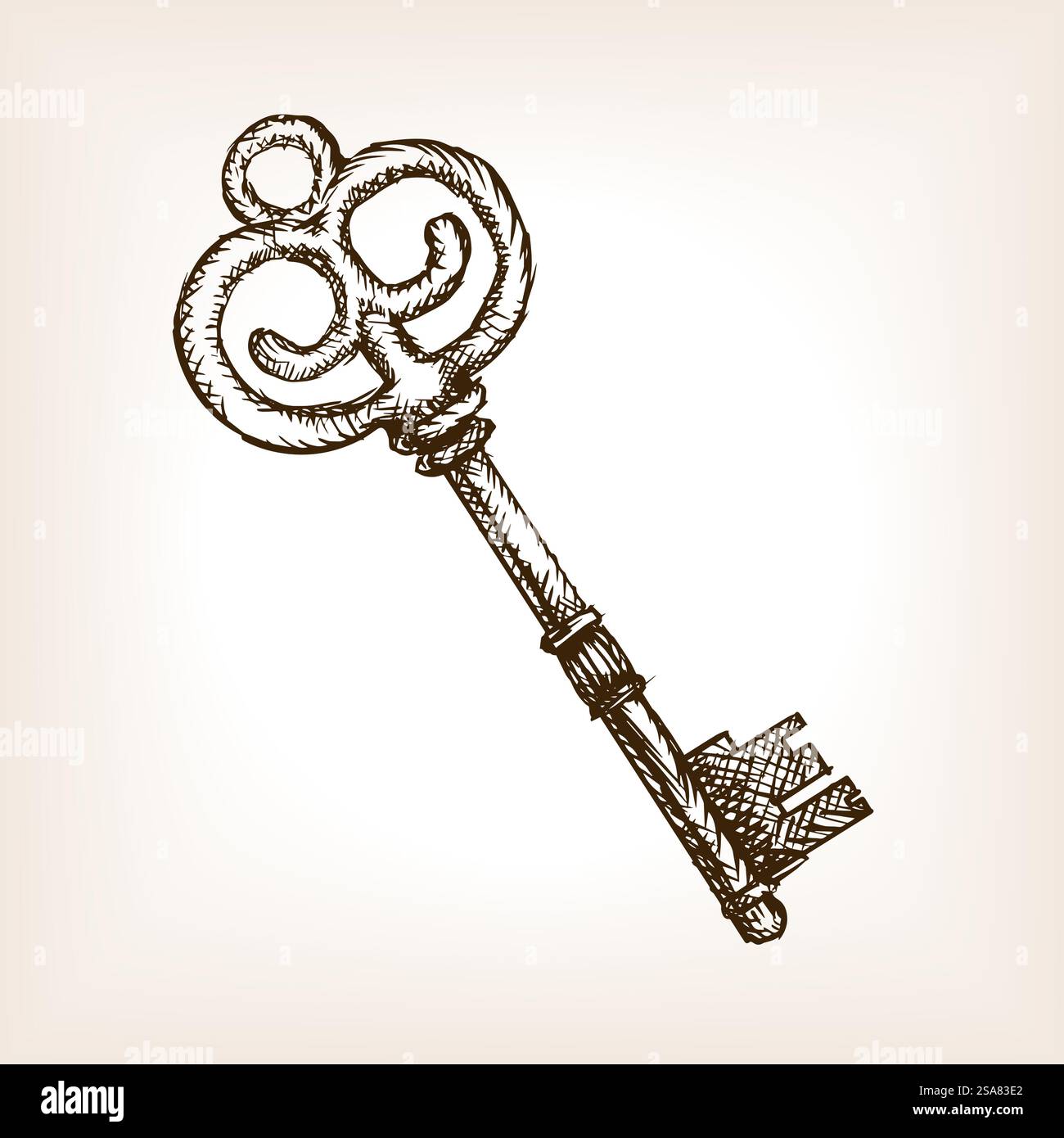 Vintage key hand drawn sketch style vector Stock Vector Image & Art - Alamy